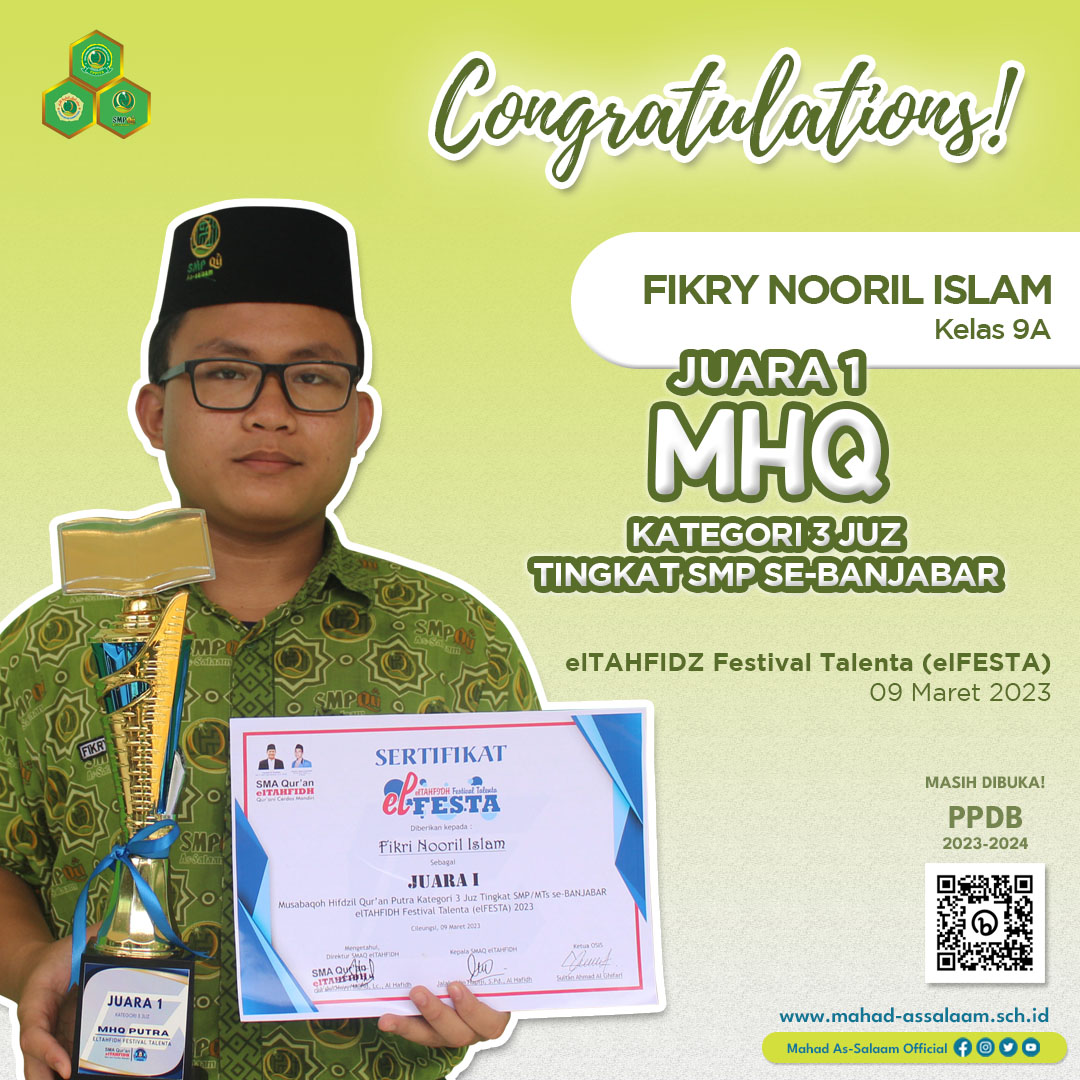 Mahad As-Salaam Gunungputri | As-Salaam Qur'anic Boarding School Gunungputri – Bogor – Cerdas ...
